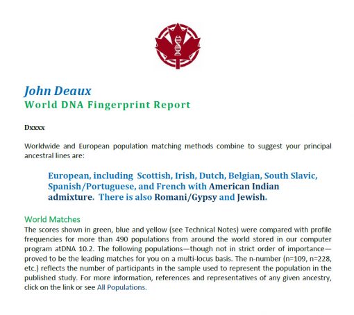 Ancestry Testing - Canadian DNA Services